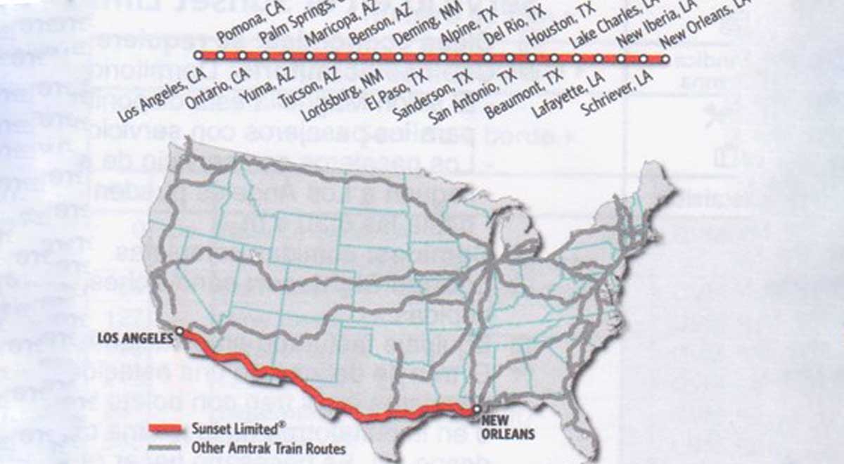 Amtrak Sunset Limited Train: Stops, Stations, Route, Schedule, & Booking Tips!